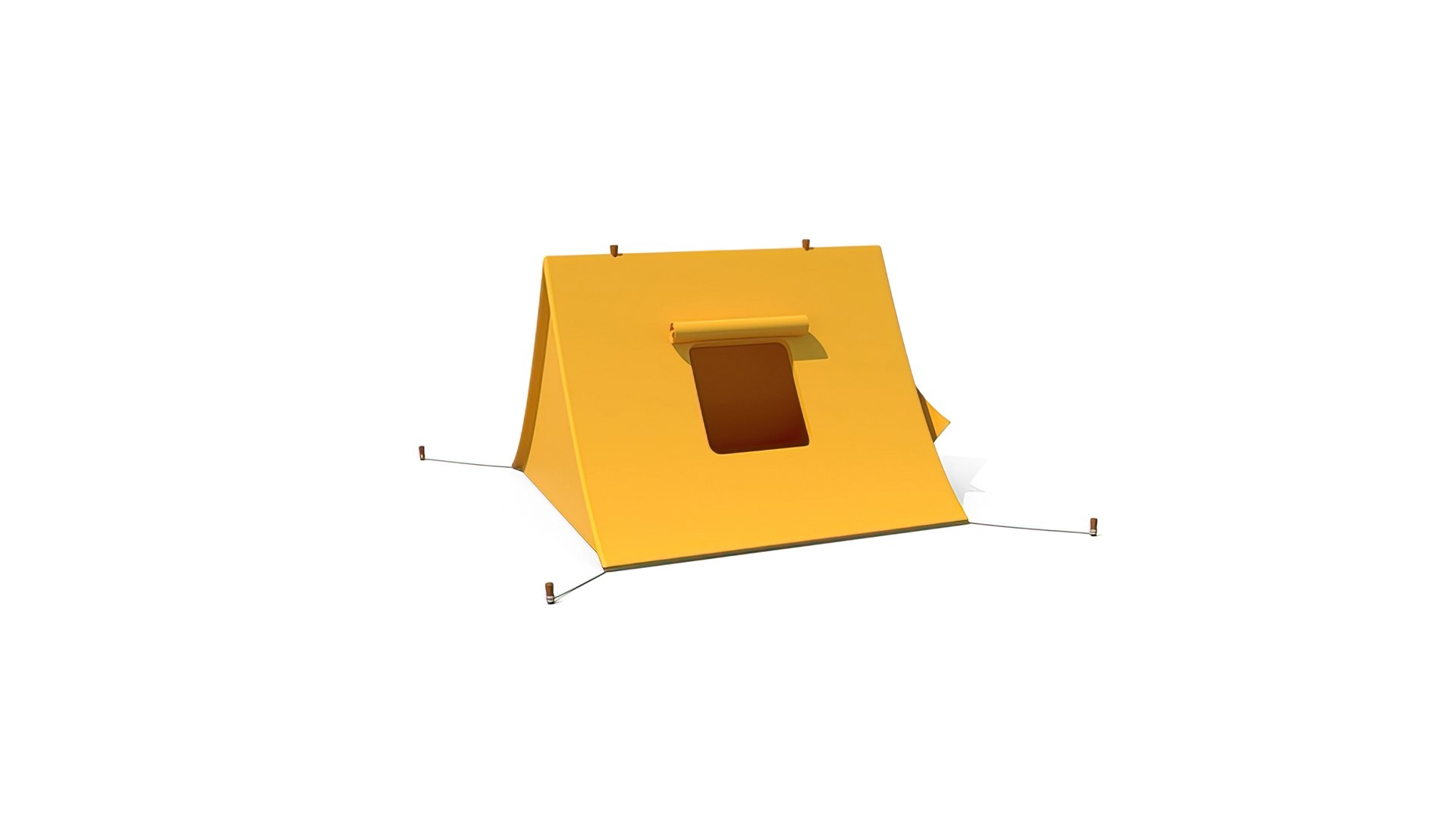 3D Yellow Cartoon Camping Tent model - TurboSquid 2138793