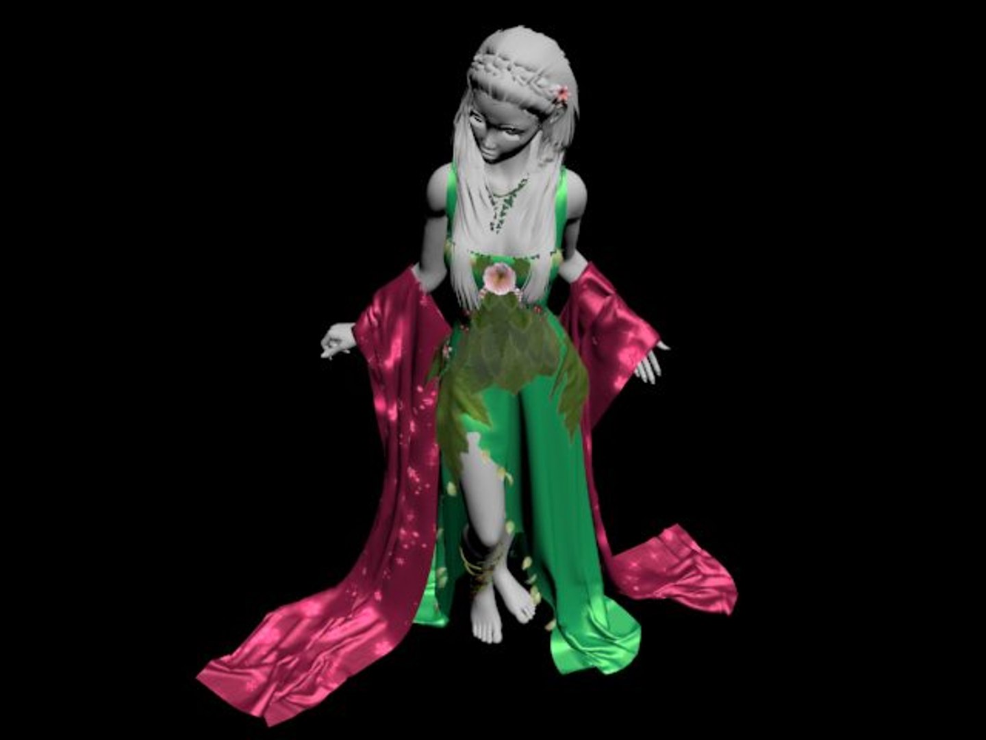 Dress nymph fairy 3D - TurboSquid 1576972
