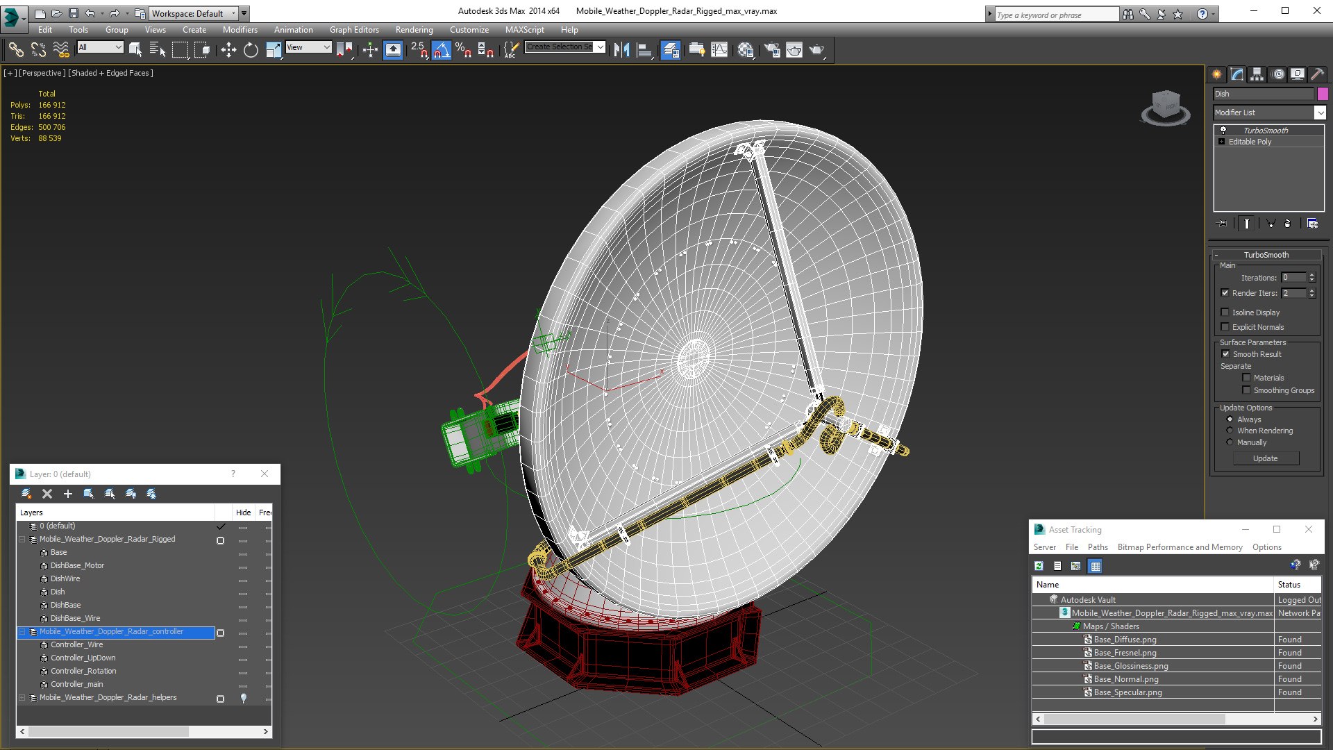 3D model Mobile Weather Doppler Radar Rigged - TurboSquid 1874857