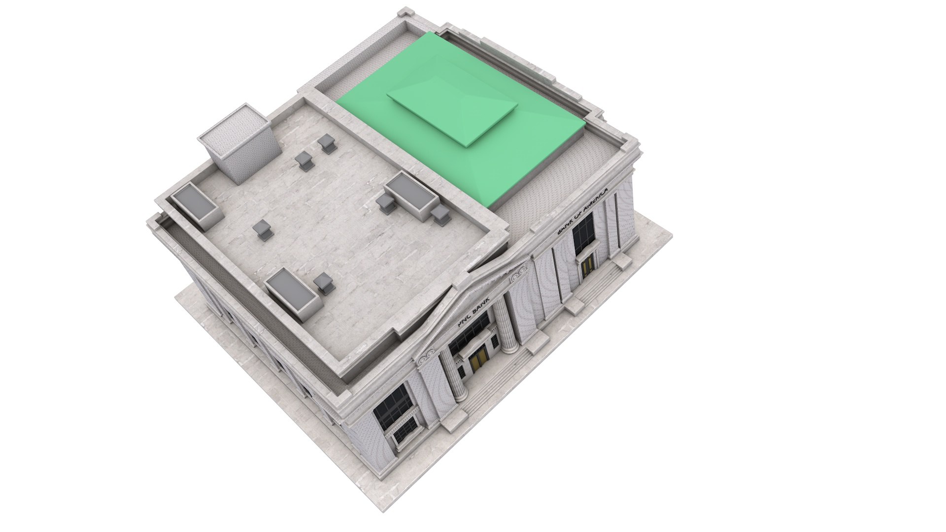 3D National Bank Building - TurboSquid 2084819