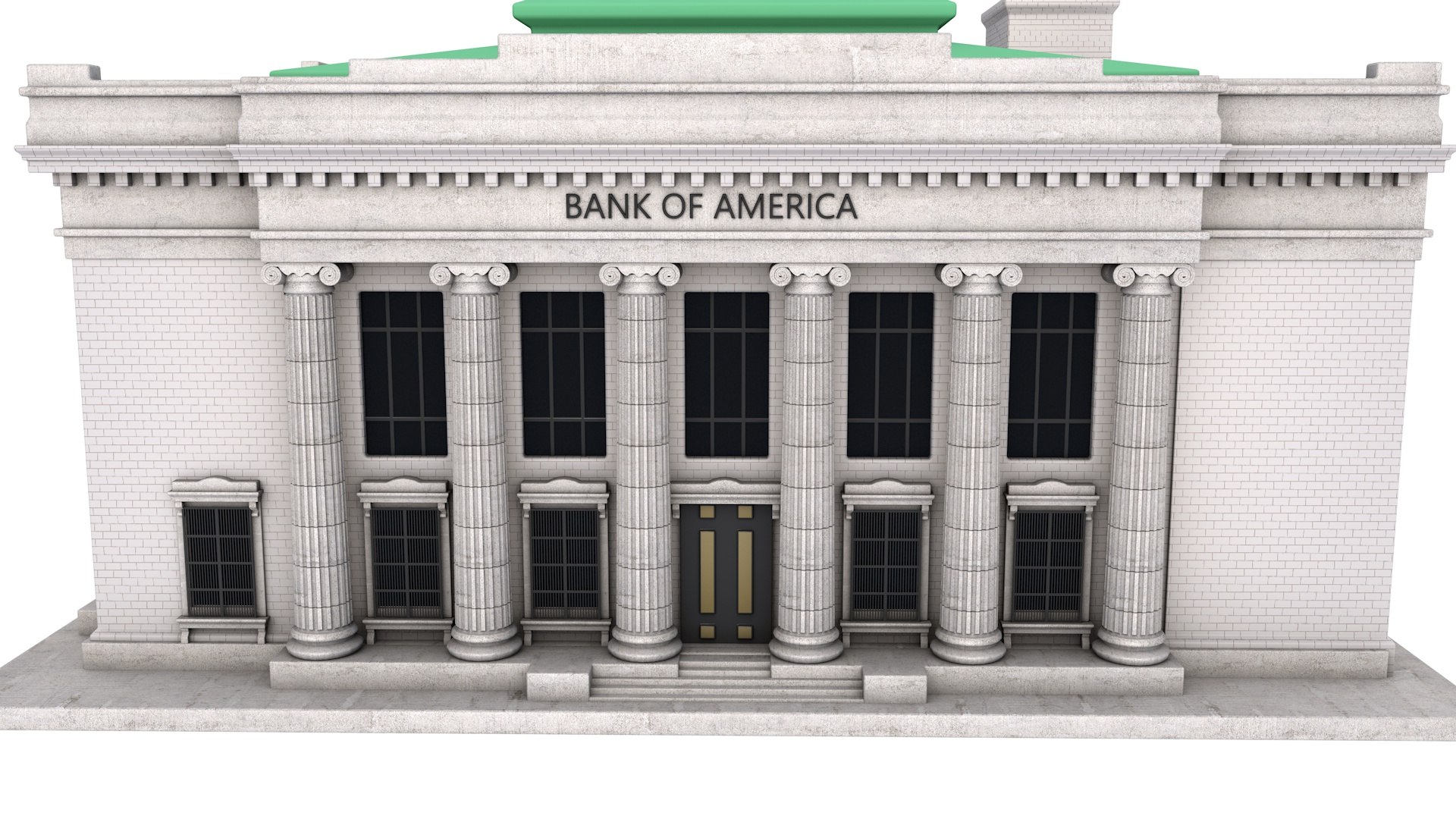 3D National Bank Building - TurboSquid 2084819
