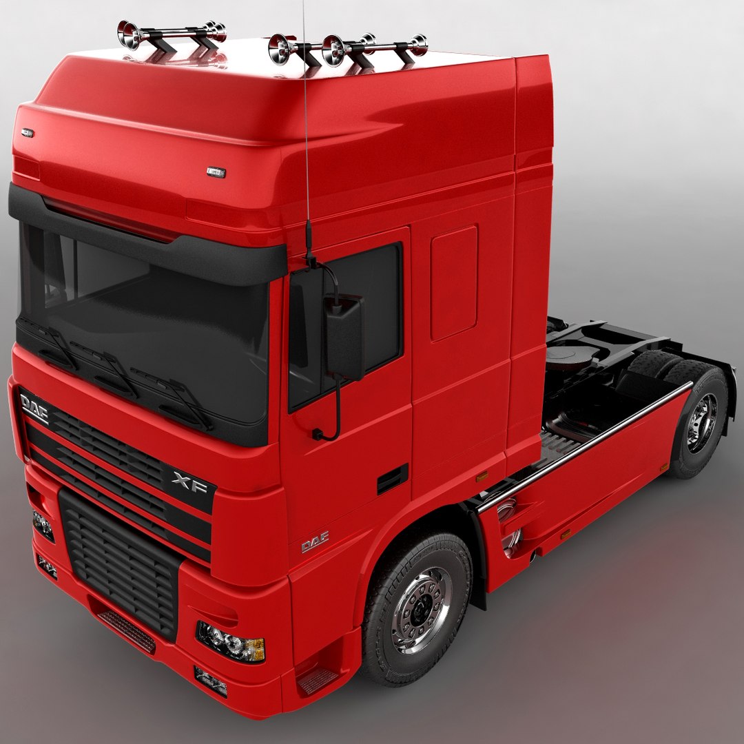 daf xf truck tank 3d 3ds