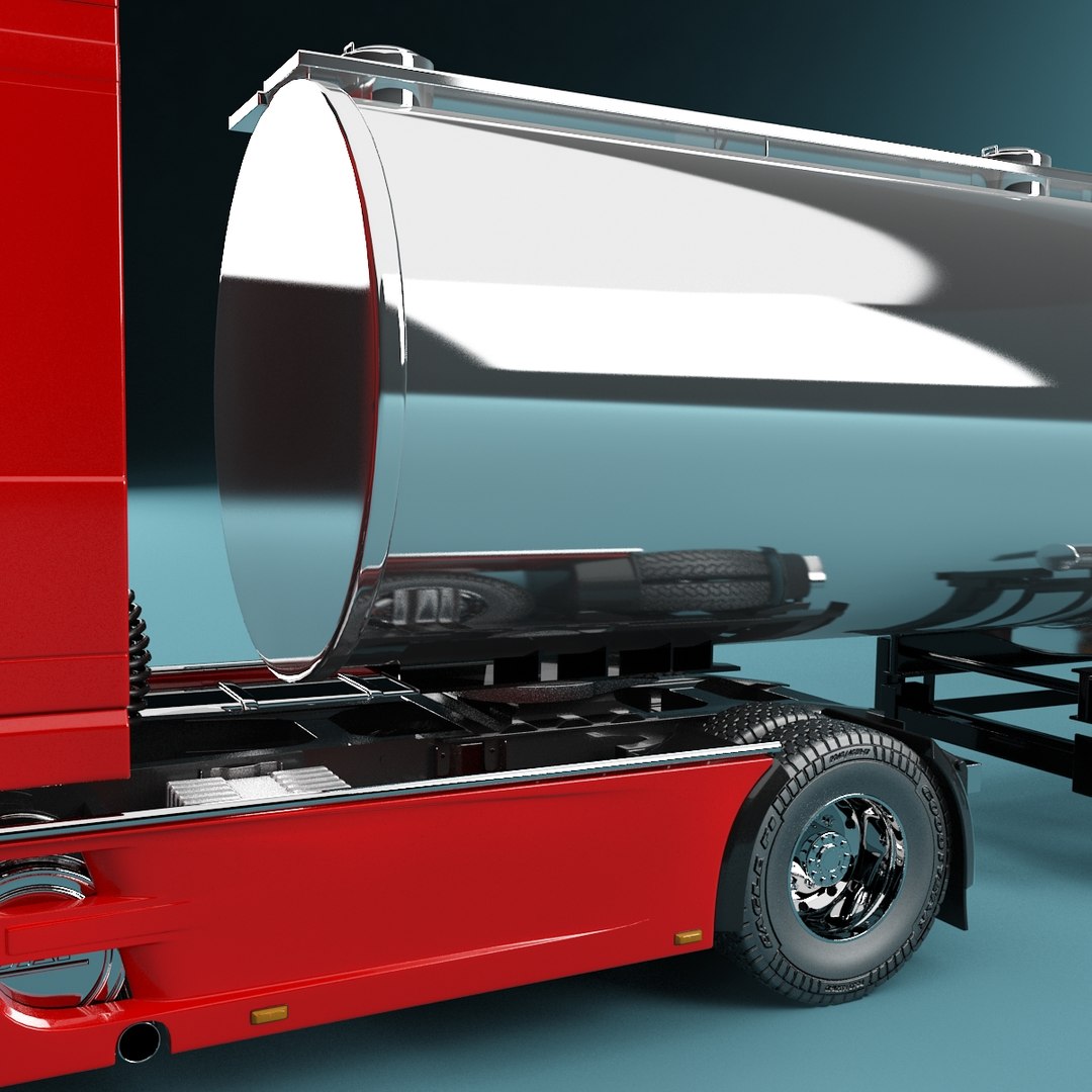 daf xf truck tank 3d 3ds