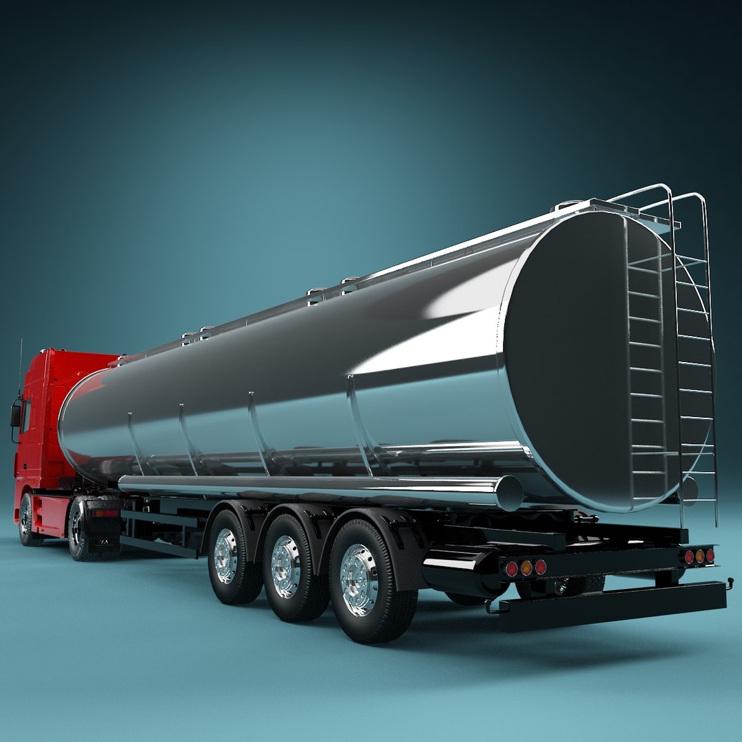 daf xf truck tank 3d 3ds