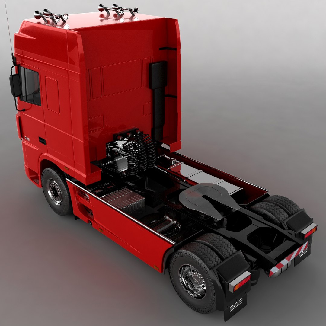 daf xf truck tank 3d 3ds