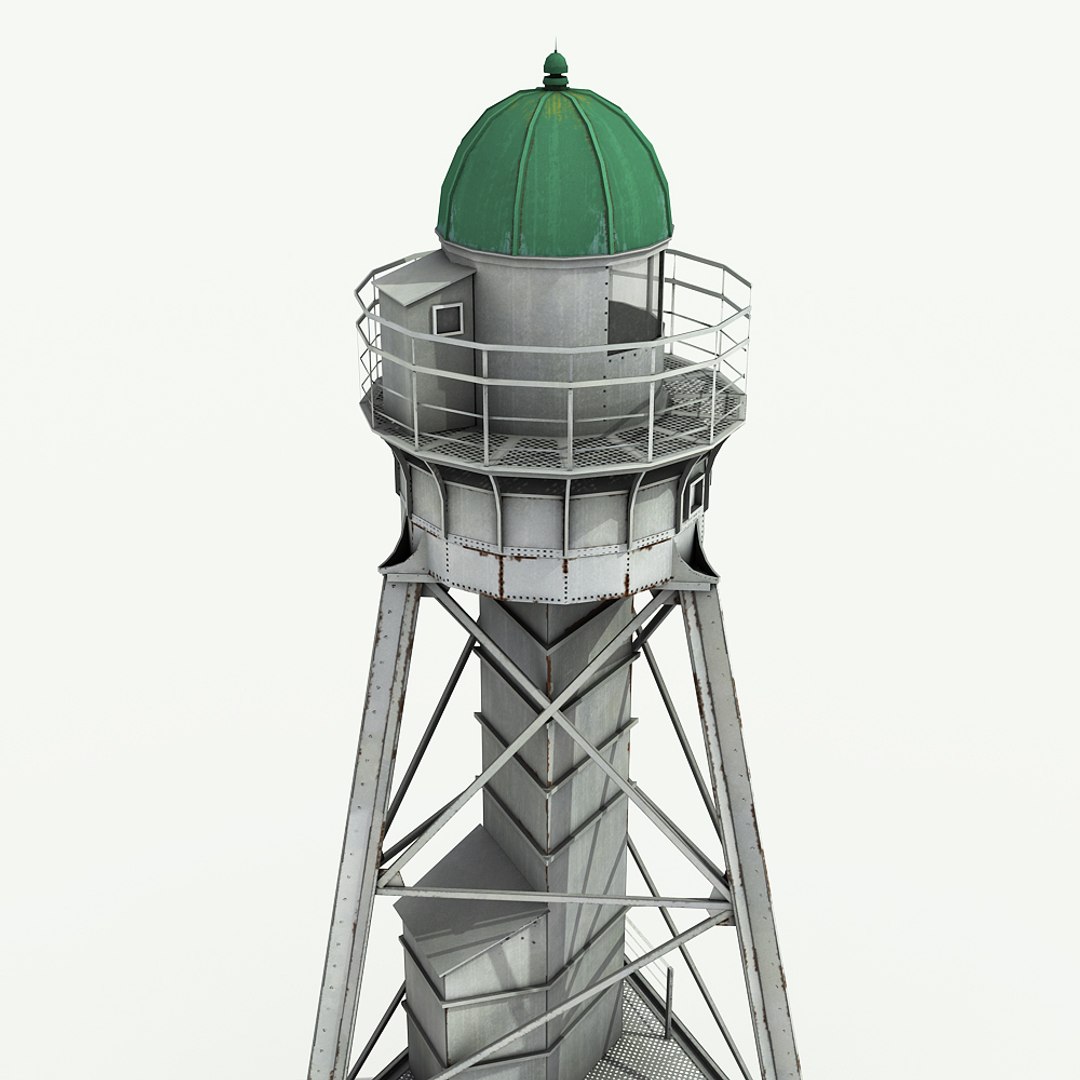 White Metal Lighthouse - 3d Model