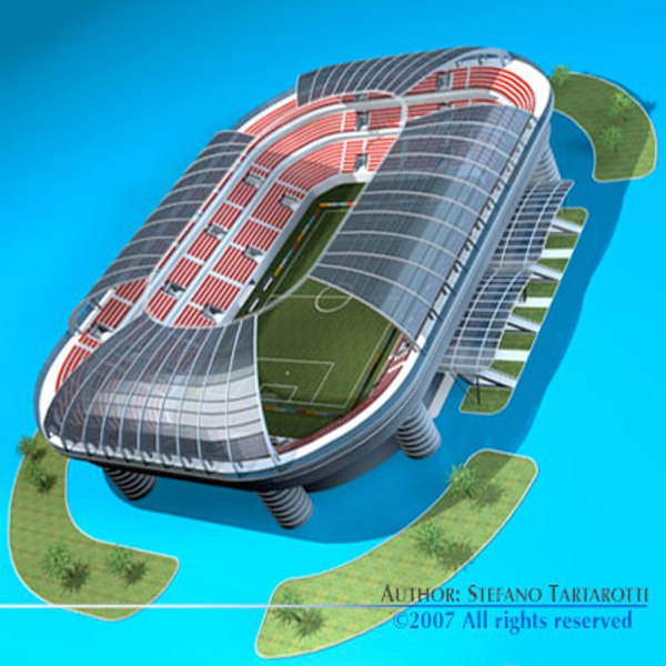 3d soccer arena