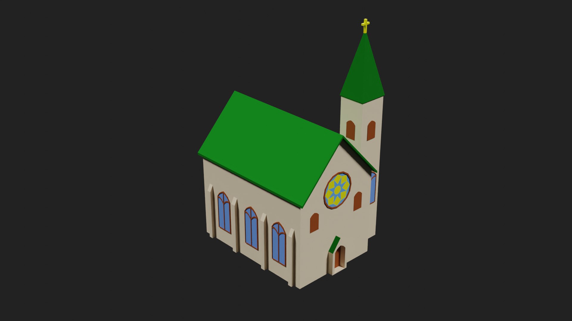 Lowpoly Church 3D - TurboSquid 2163418