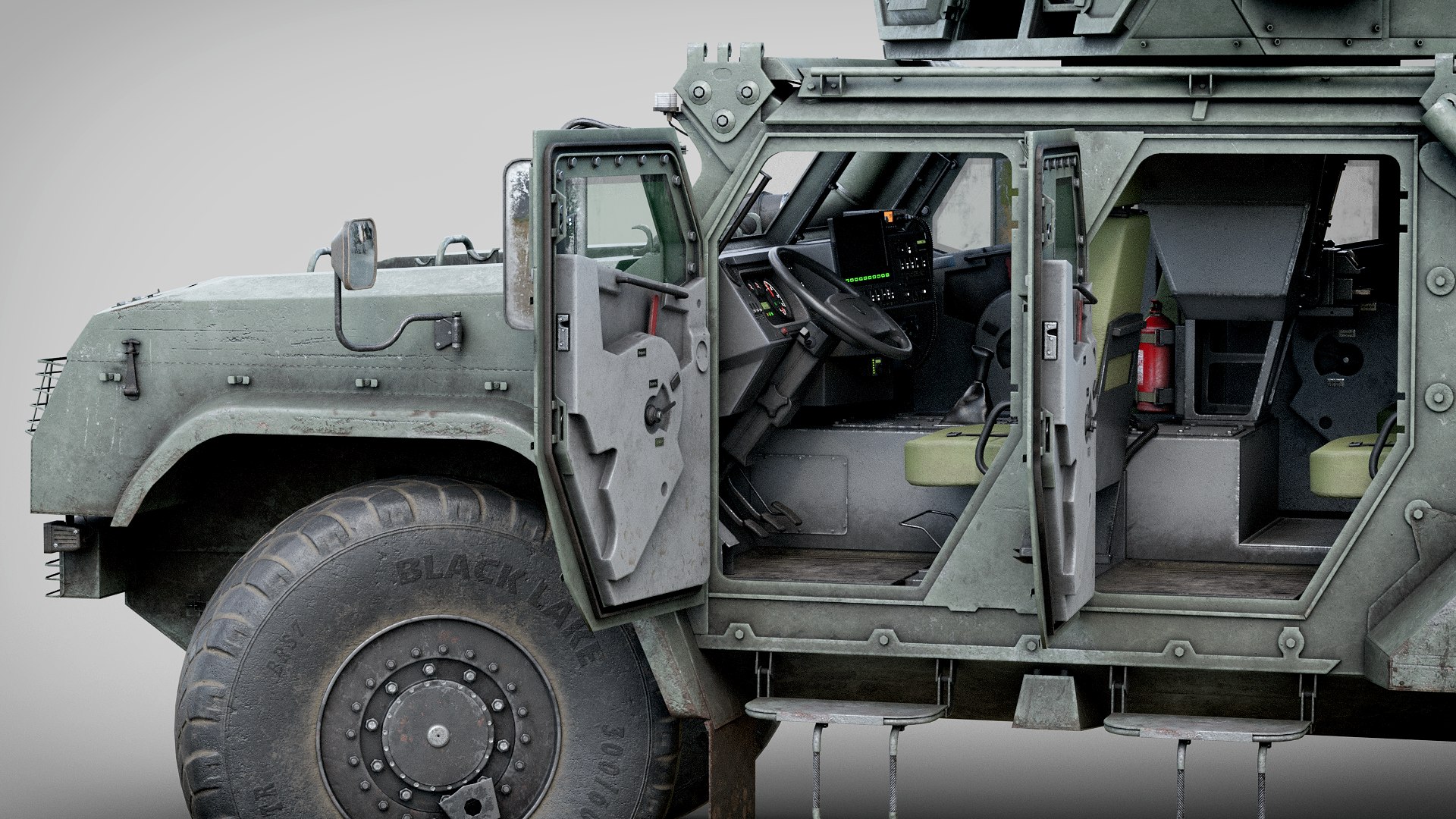 3D Model Titan Armored Car With Interior Realtime - TurboSquid 2424756