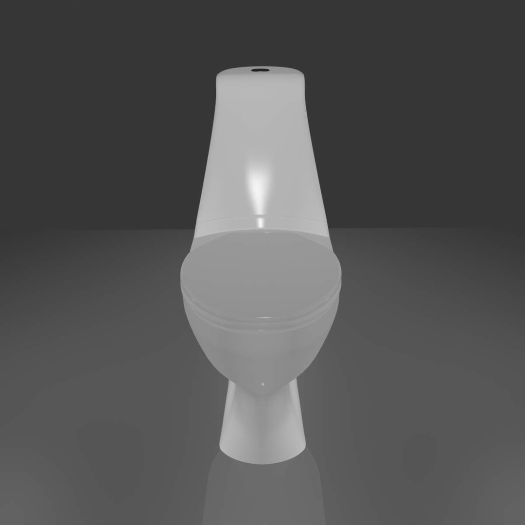 3d model of flush toilet