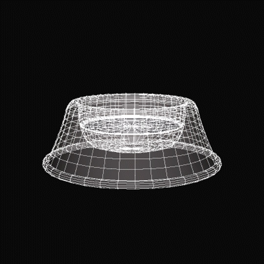 cat milk dish zipped 3d model