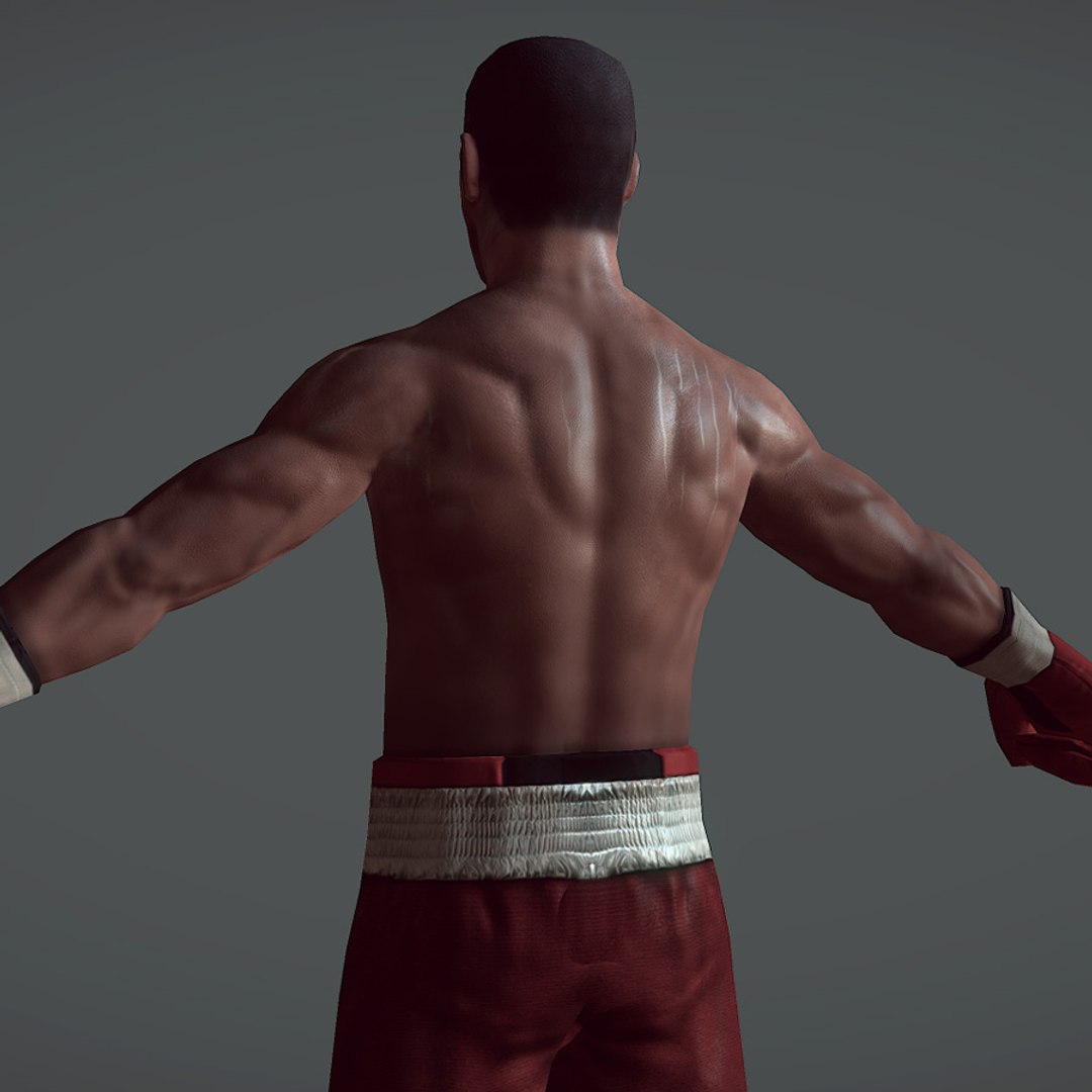 3d Boxer Man Athlete Model