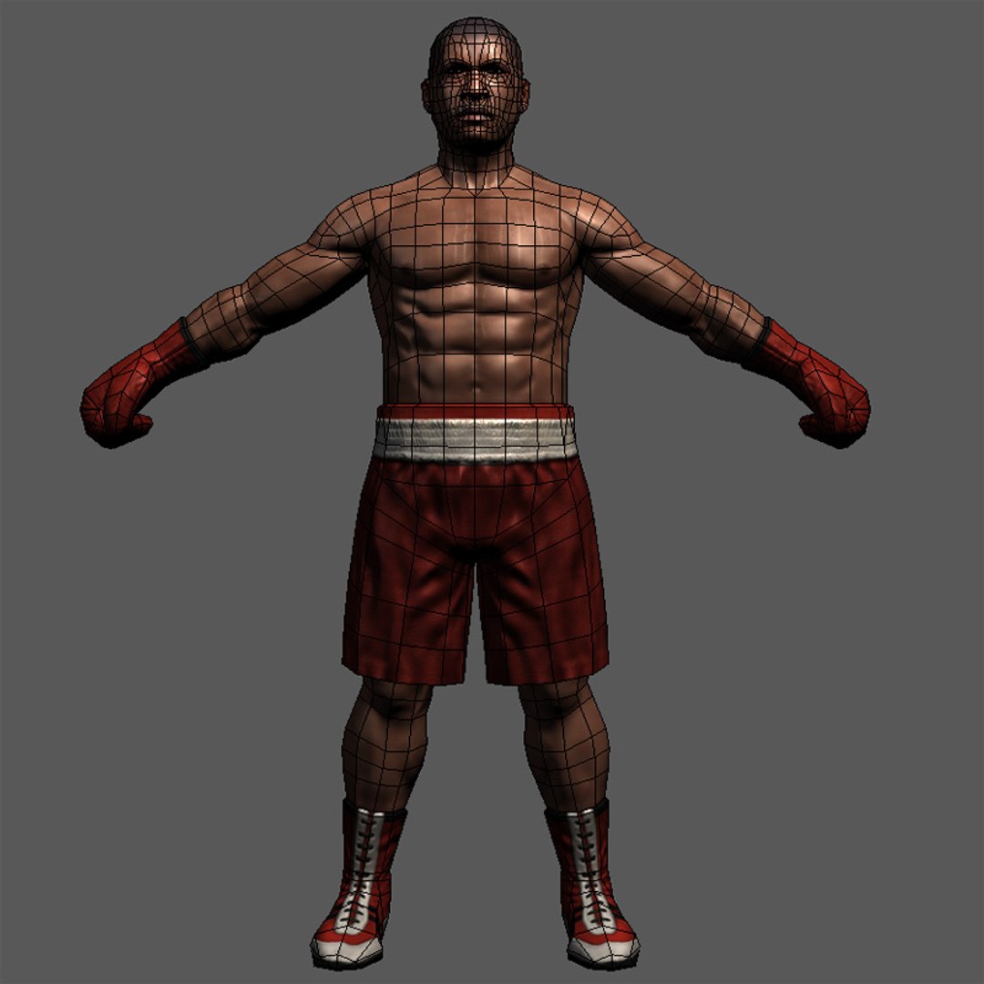 3d Boxer Man Athlete Model