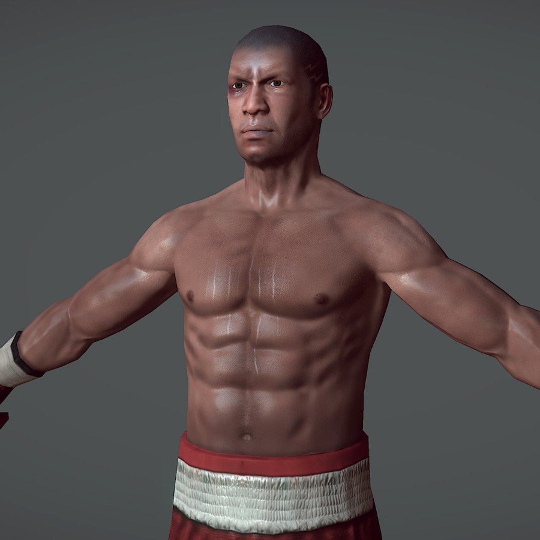 3d Boxer Man Athlete Model