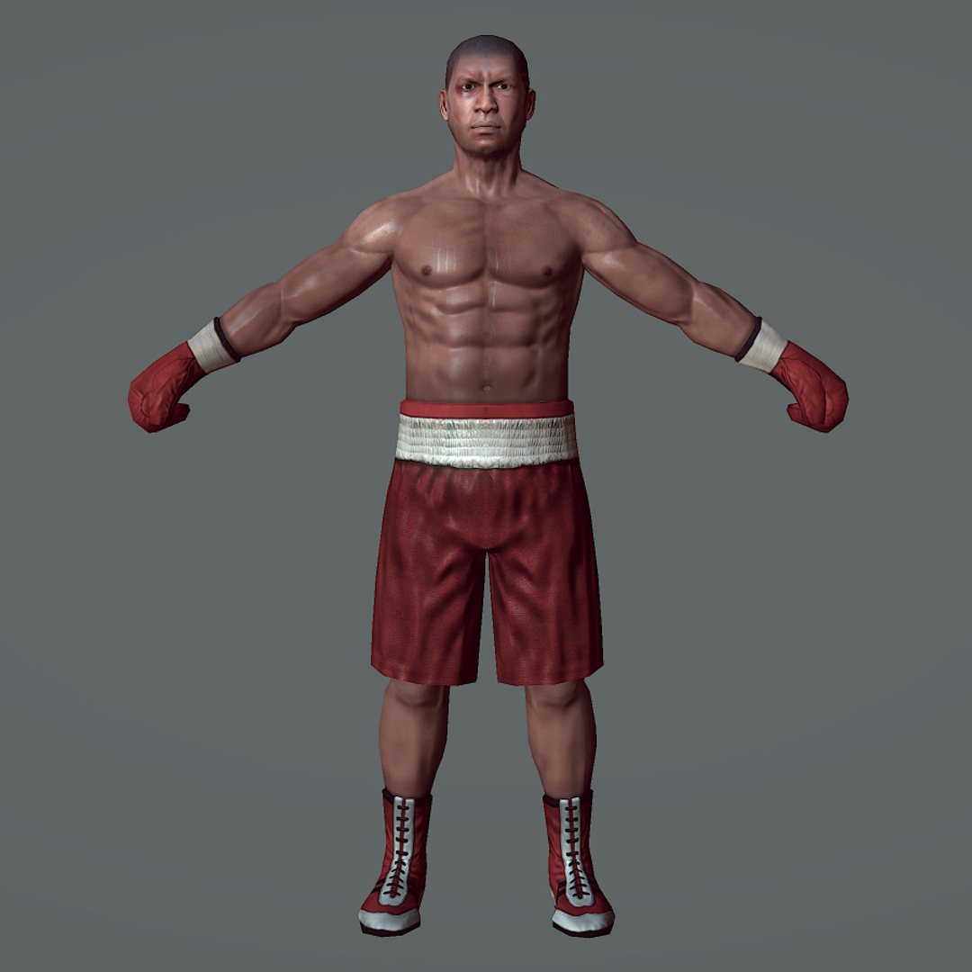 3d Boxer Man Athlete Model