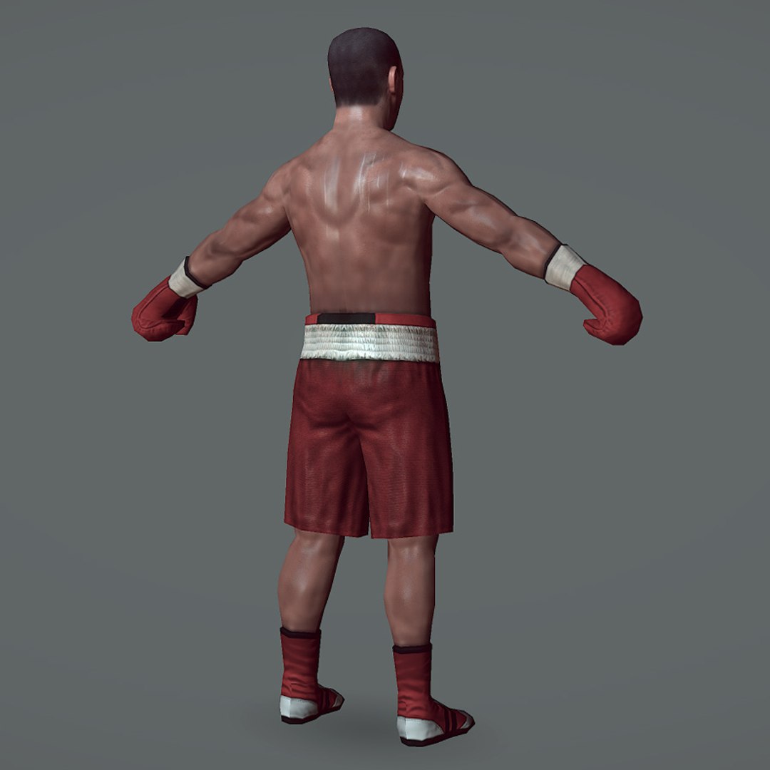 3d Boxer Man Athlete Model