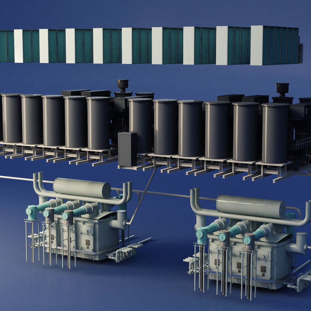 3D Electrical Substation Model - TurboSquid 1408193