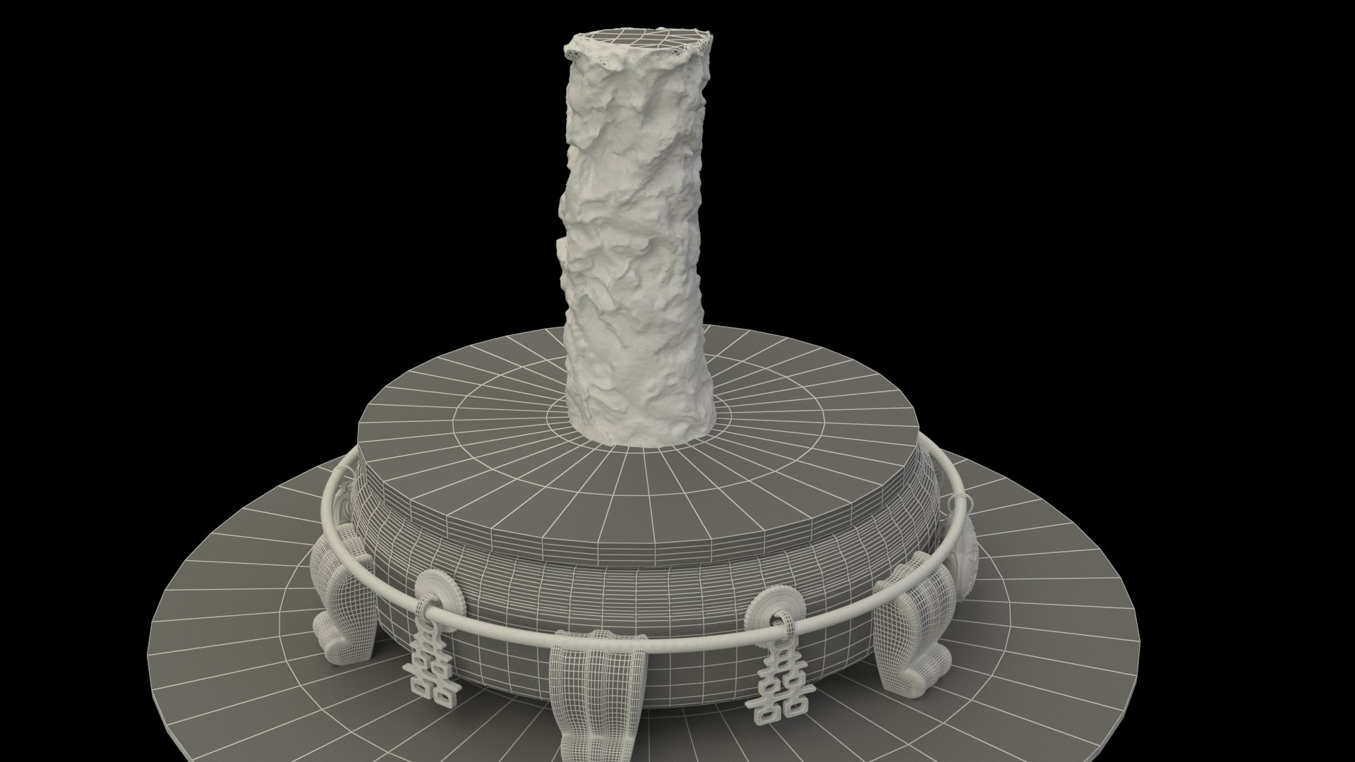 3D Chinese Wood Carving Column - TurboSquid 2281116