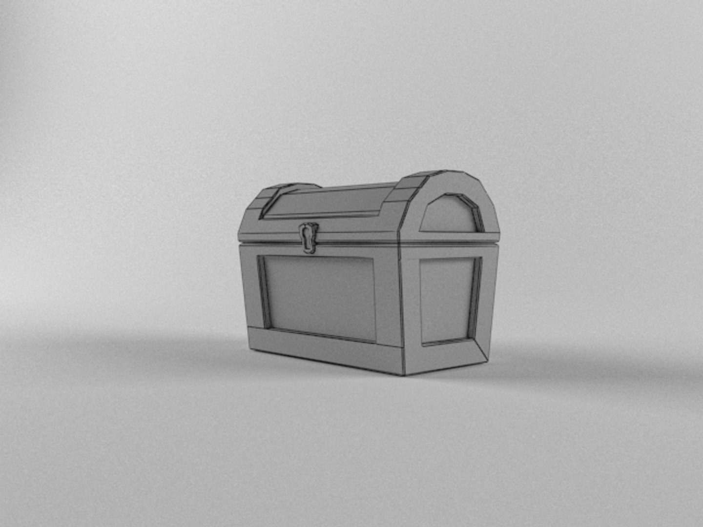 chest cartoon gamedev 3d model