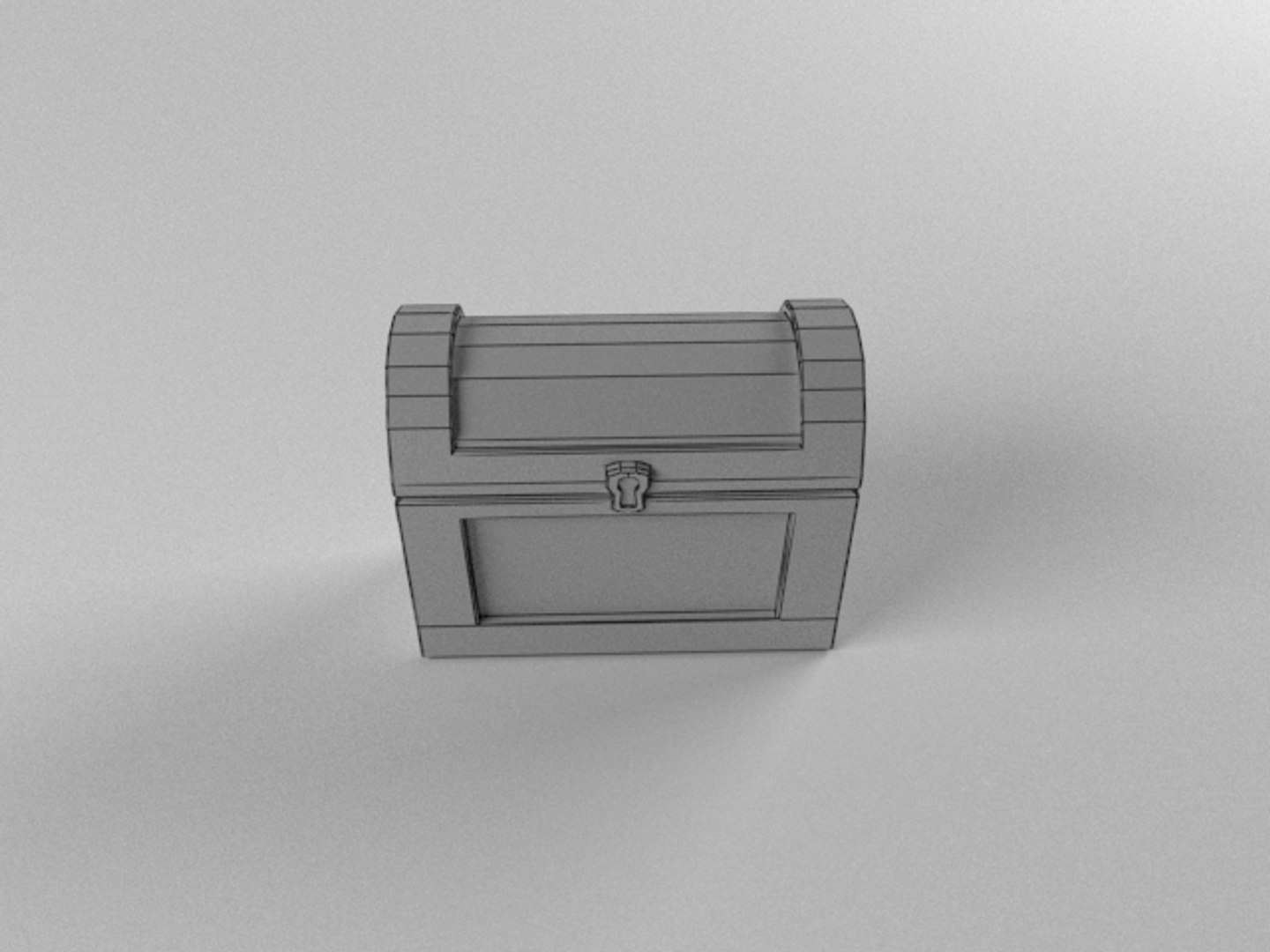 chest cartoon gamedev 3d model