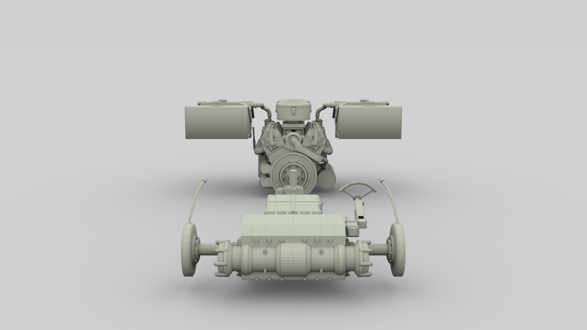 3d Model Panzerkampfwagen Tiger E Engine