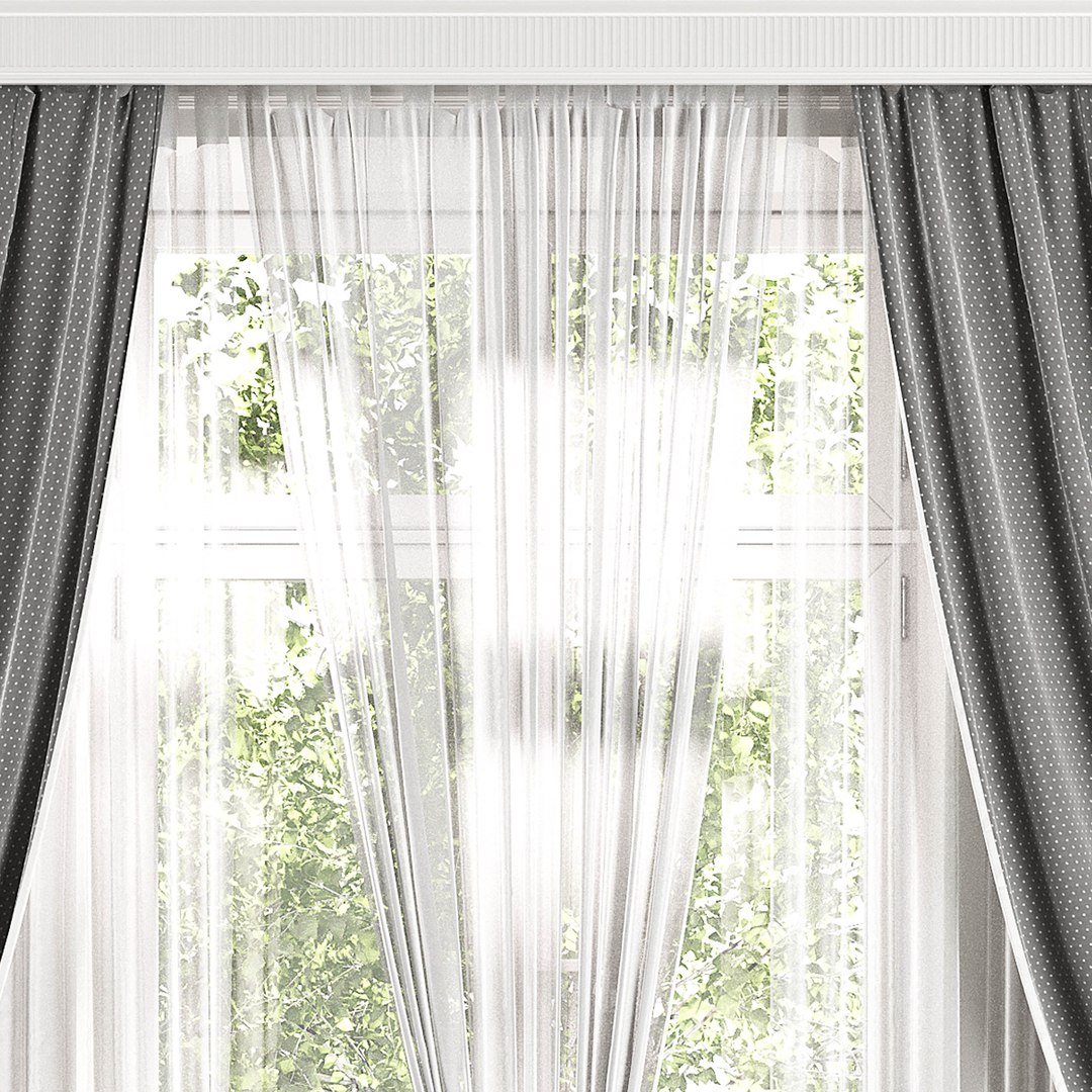 Curtain Set 495C 3D Model - TurboSquid 1922725