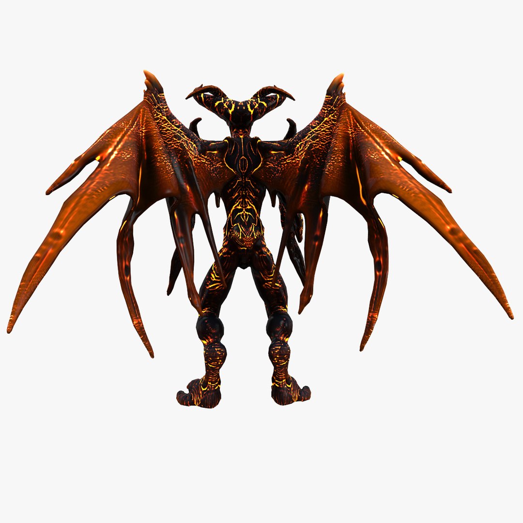 demon monster 3d obj