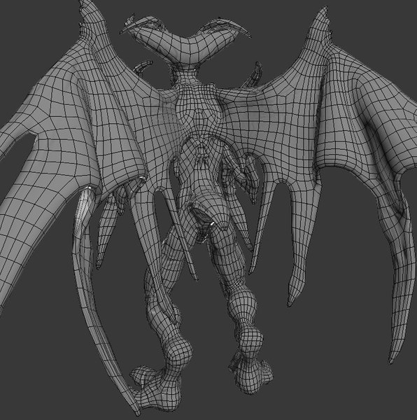 demon monster 3d obj