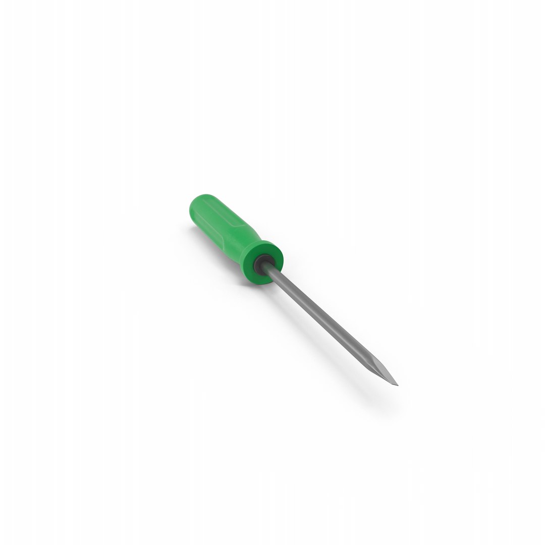 Green Screwdriver 3D Model - TurboSquid 2138663