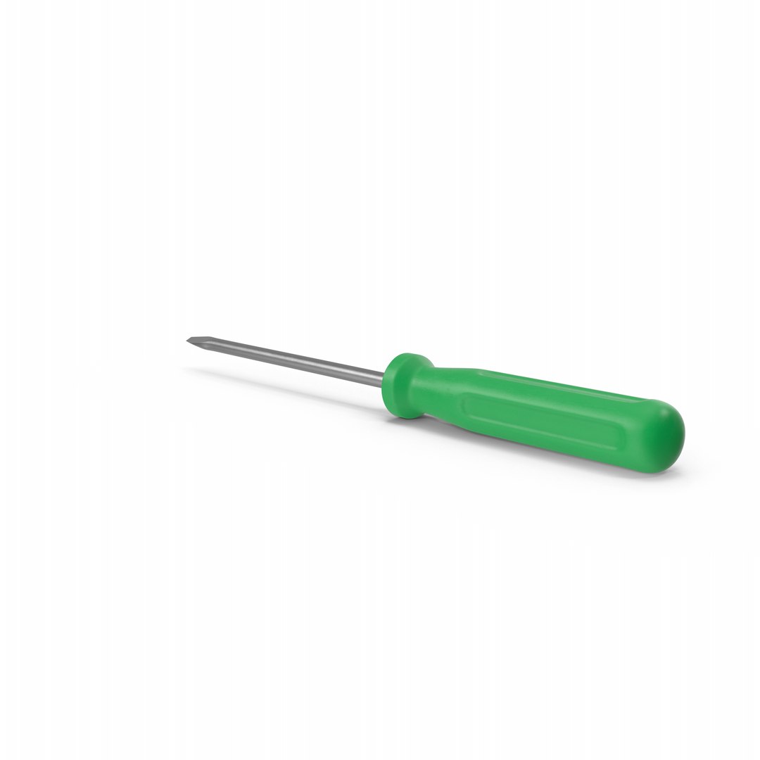 Green Screwdriver 3D Model - TurboSquid 2138663