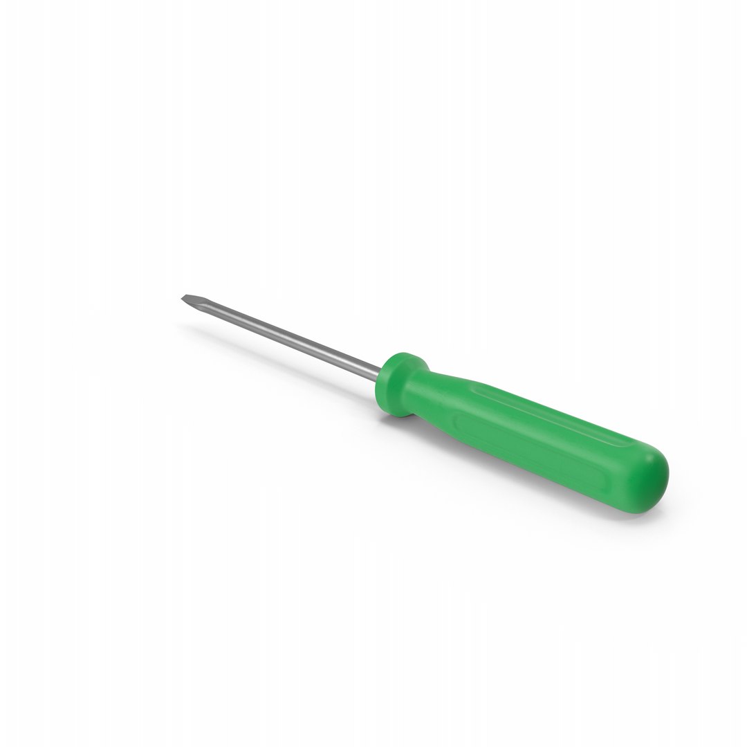 Green Screwdriver 3D Model - TurboSquid 2138663