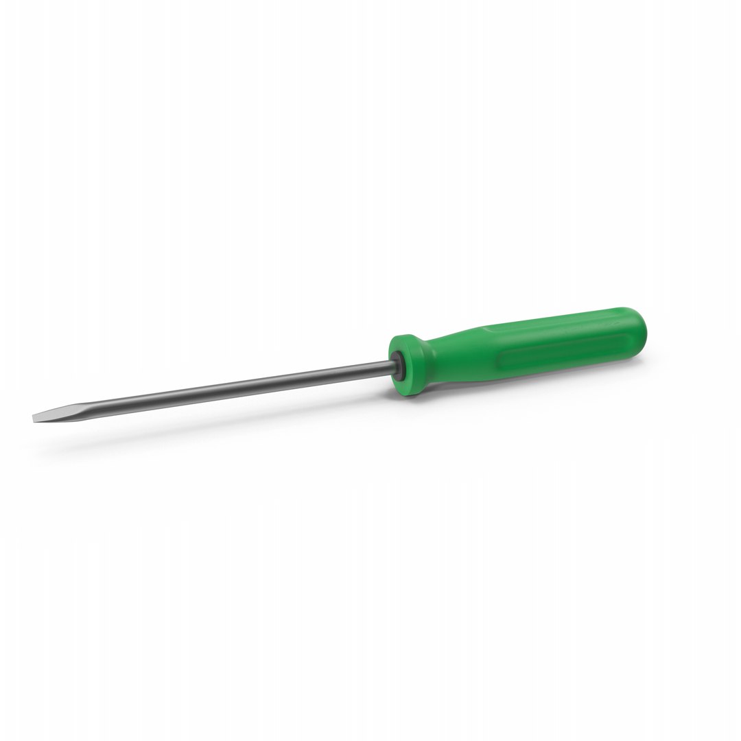 Green Screwdriver 3D Model - TurboSquid 2138663