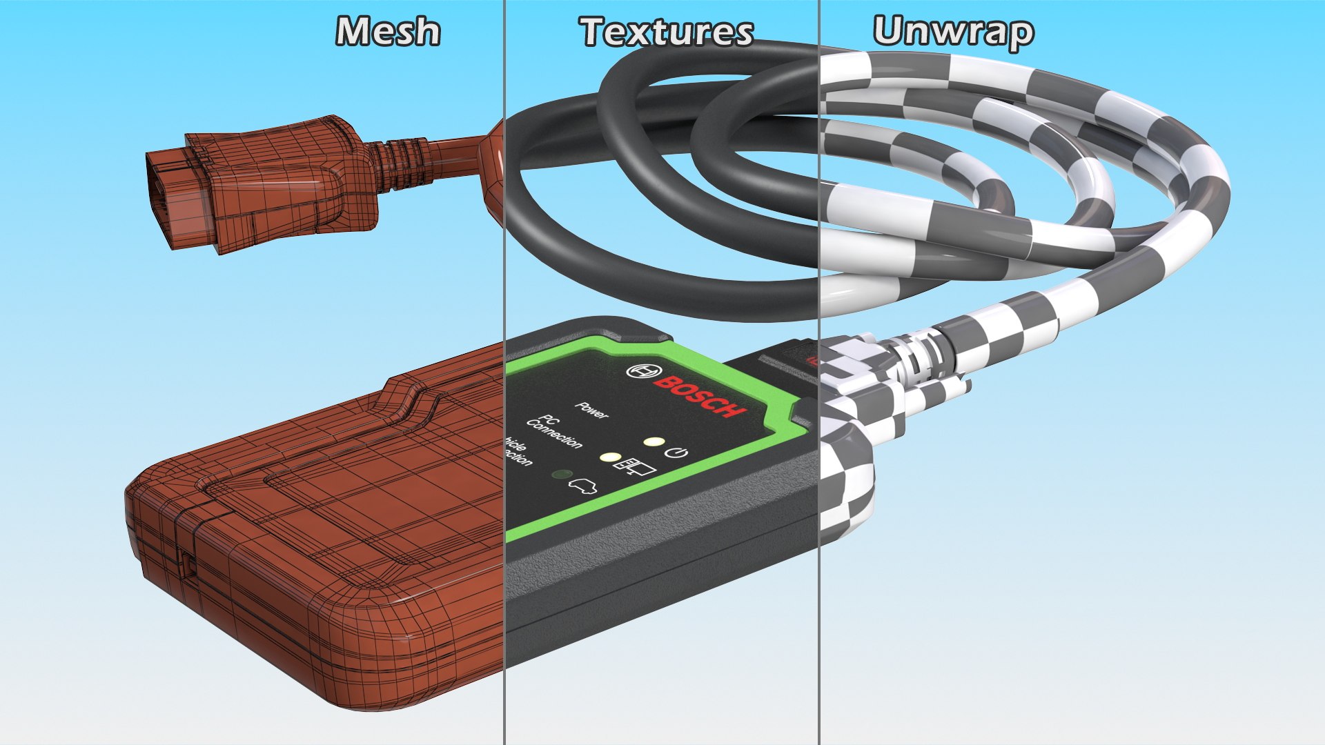 Bosch ADS 625 Diagnostic Scan Tool ON 3D model - TurboSquid 1859291
