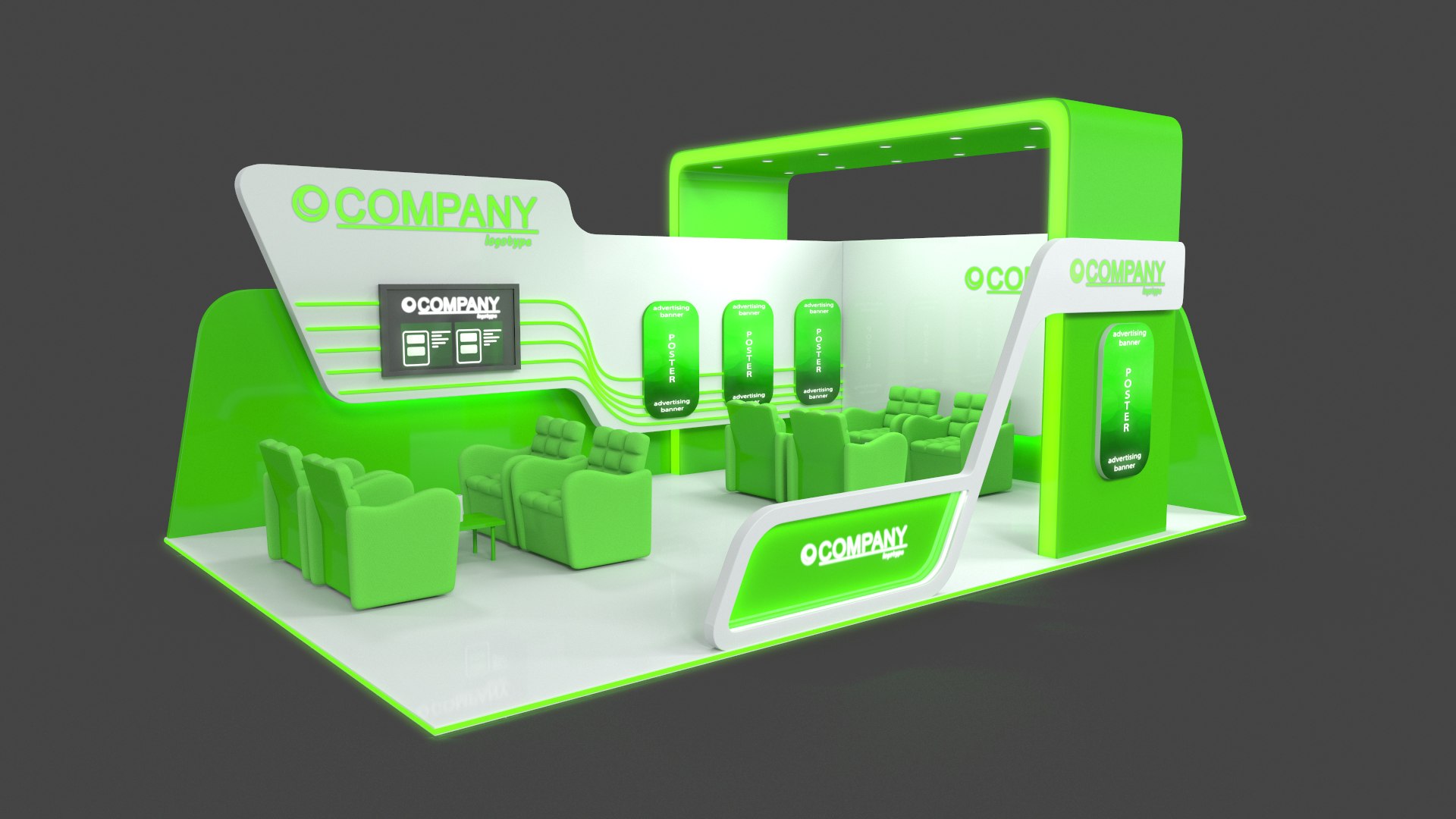 3D Model Exhibition Stand 1 - TurboSquid 2026999