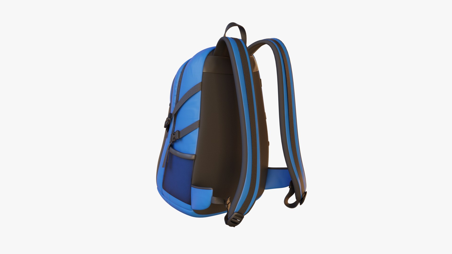 Blue Color Nylon Sport Backpack 3D Model - TurboSquid 2227642