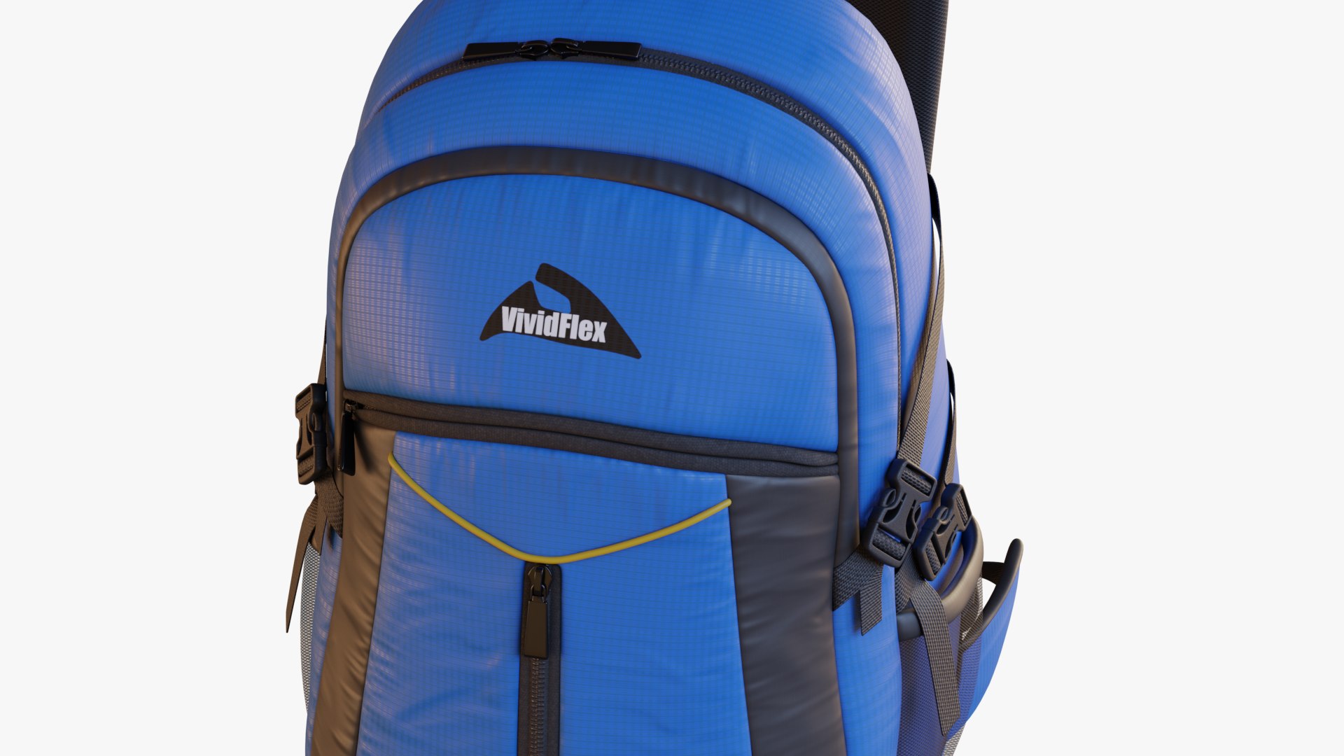 Blue Color Nylon Sport Backpack 3D Model - TurboSquid 2227642