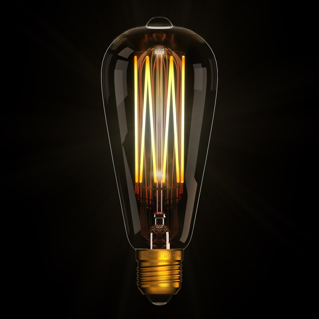 3D Model Edison Filament Bulbs - TurboSquid 1474224