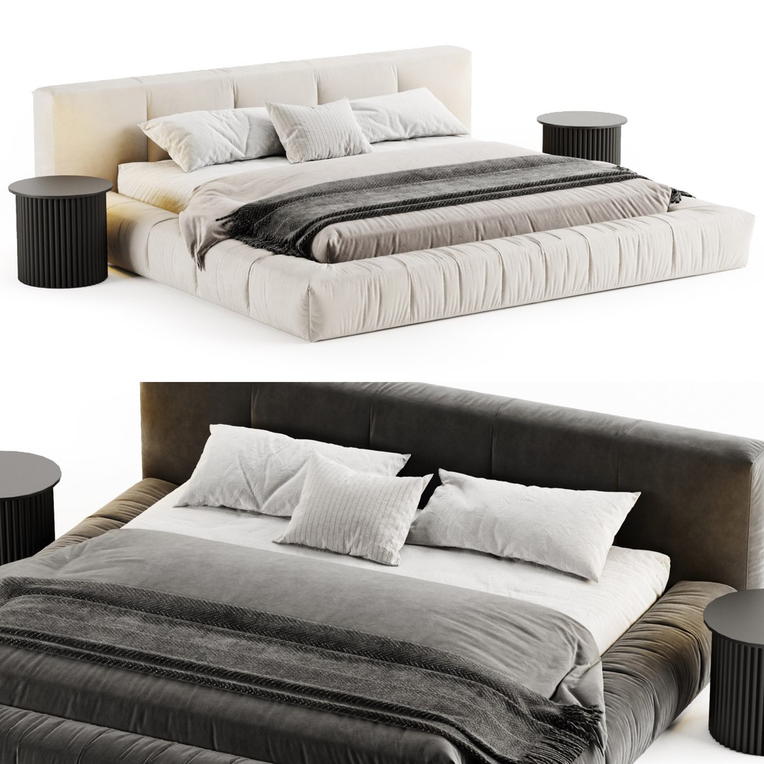 Letto Pixel Box Large Bed 3D Model - TurboSquid 2107408