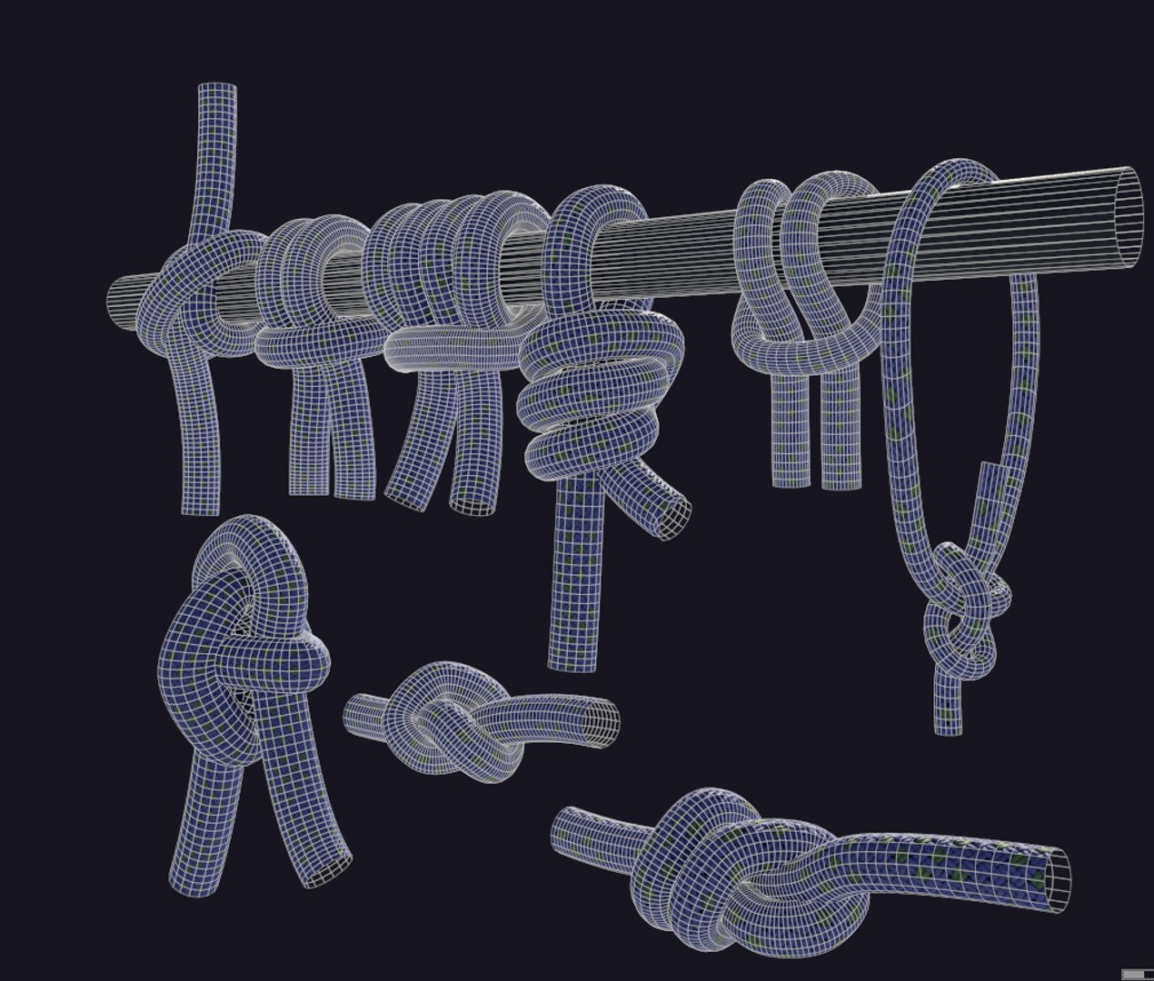 9 Commonly Used Rope Knots Low-poly 3D Model 3D Model - TurboSquid 1718885