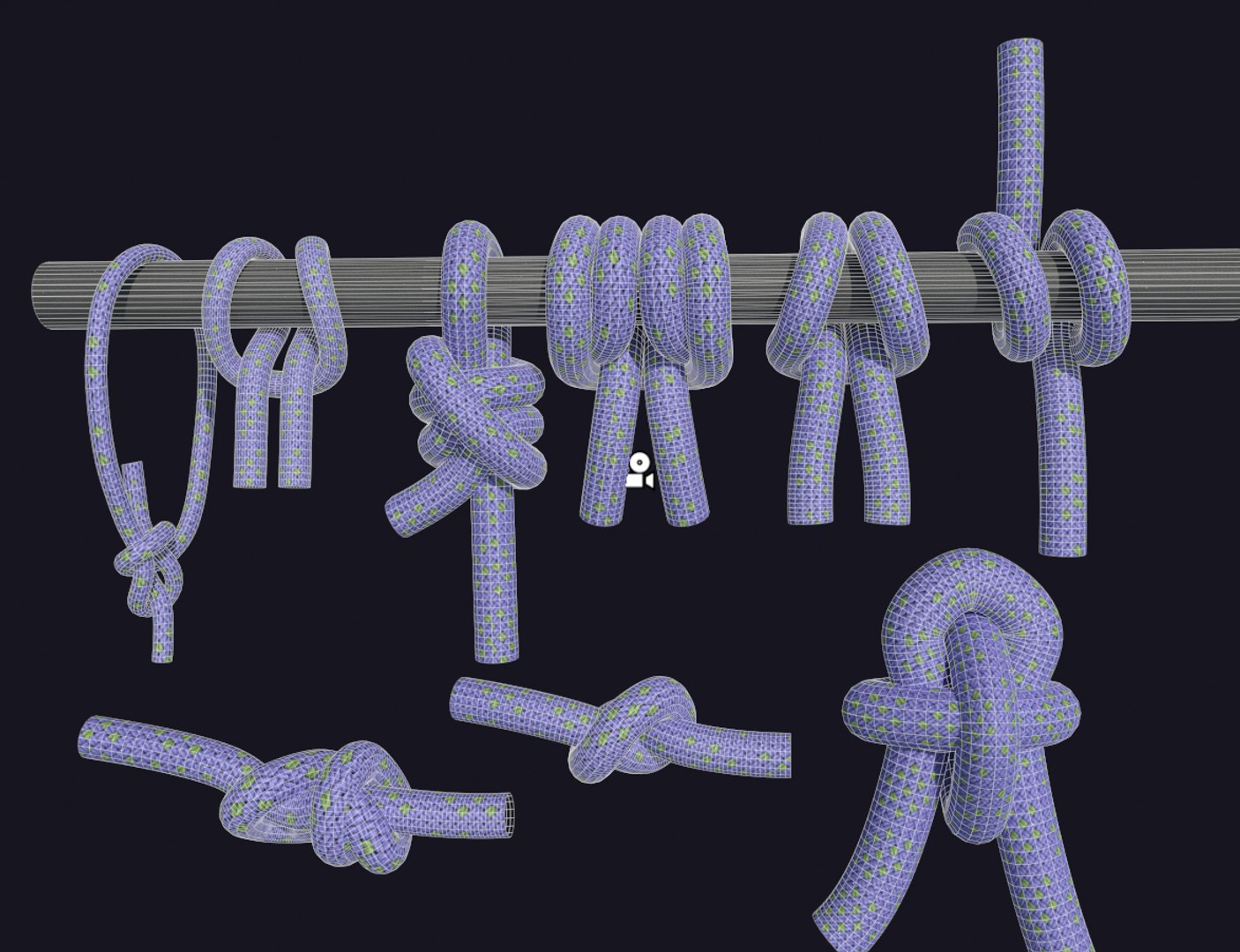 9 Commonly Used Rope Knots Low-poly 3D Model 3D Model - TurboSquid 1718885