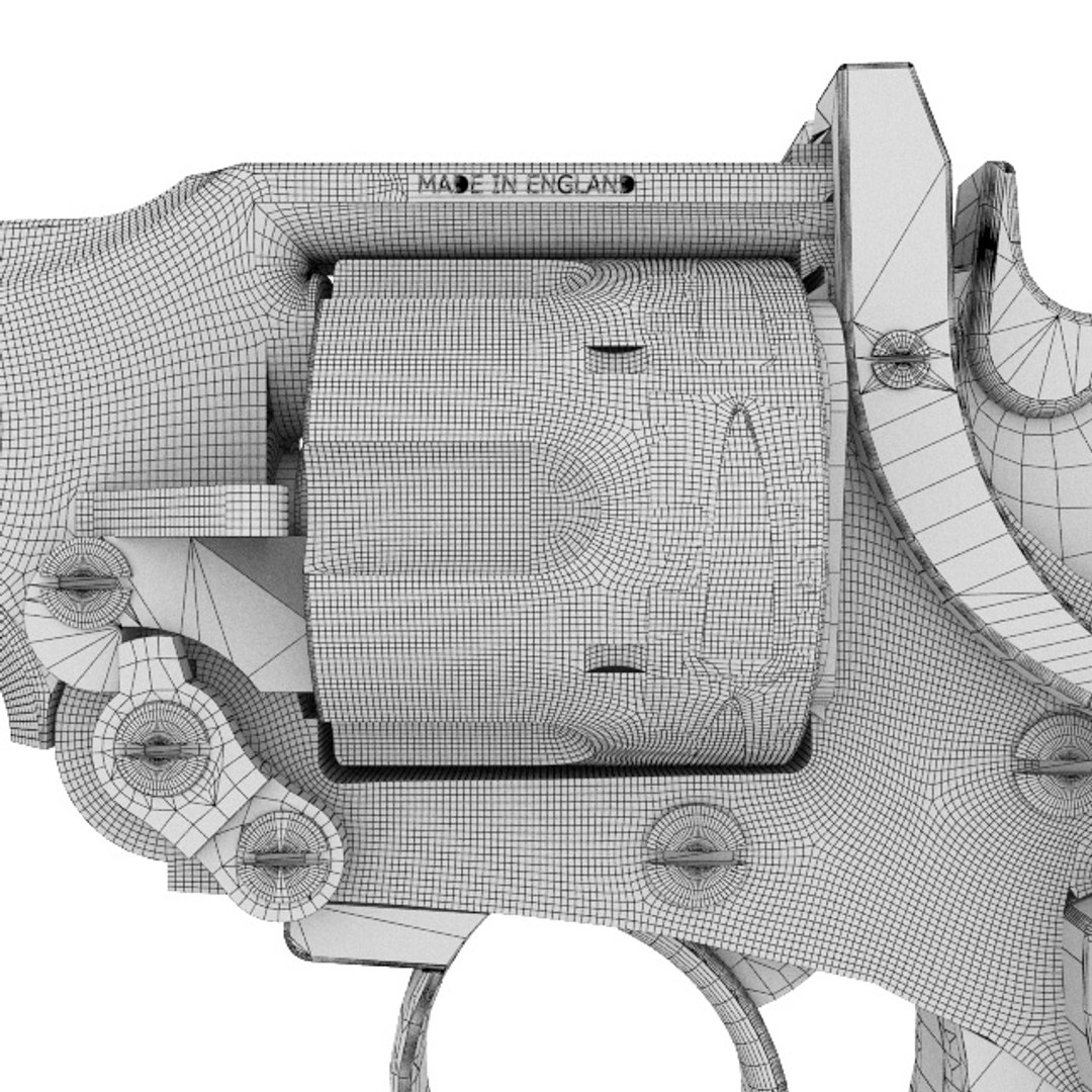 revolver webley 3d model