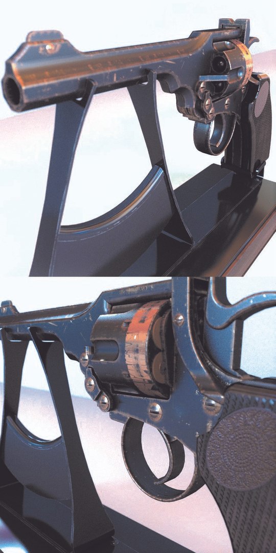 revolver webley 3d model