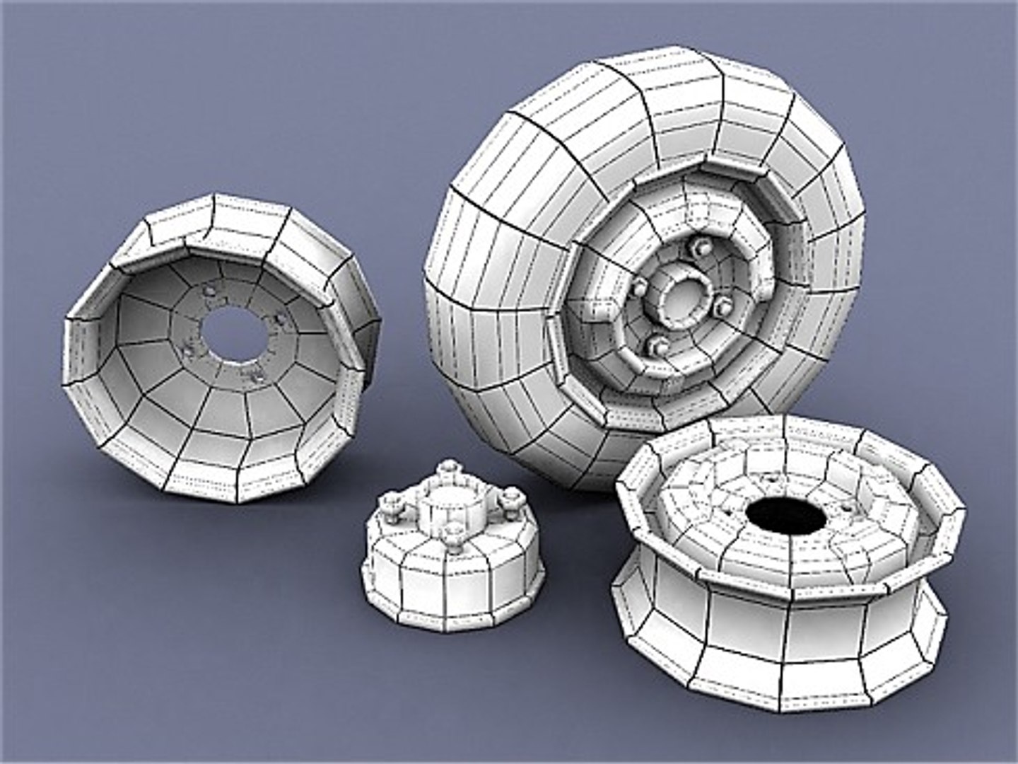 Old Used Rim Tire 3d Model