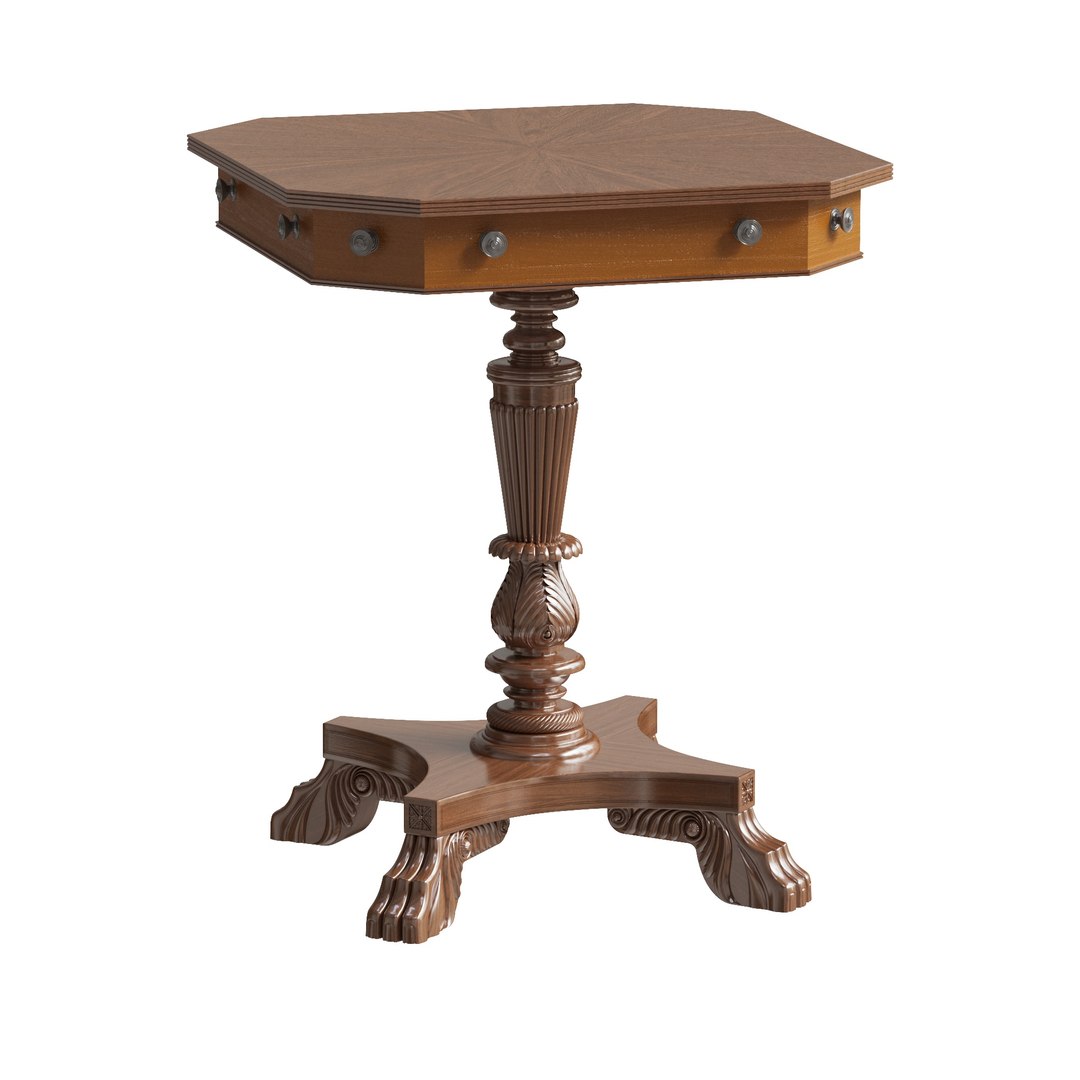 3D Model Custom Made Classic Side Table - TurboSquid 2291119