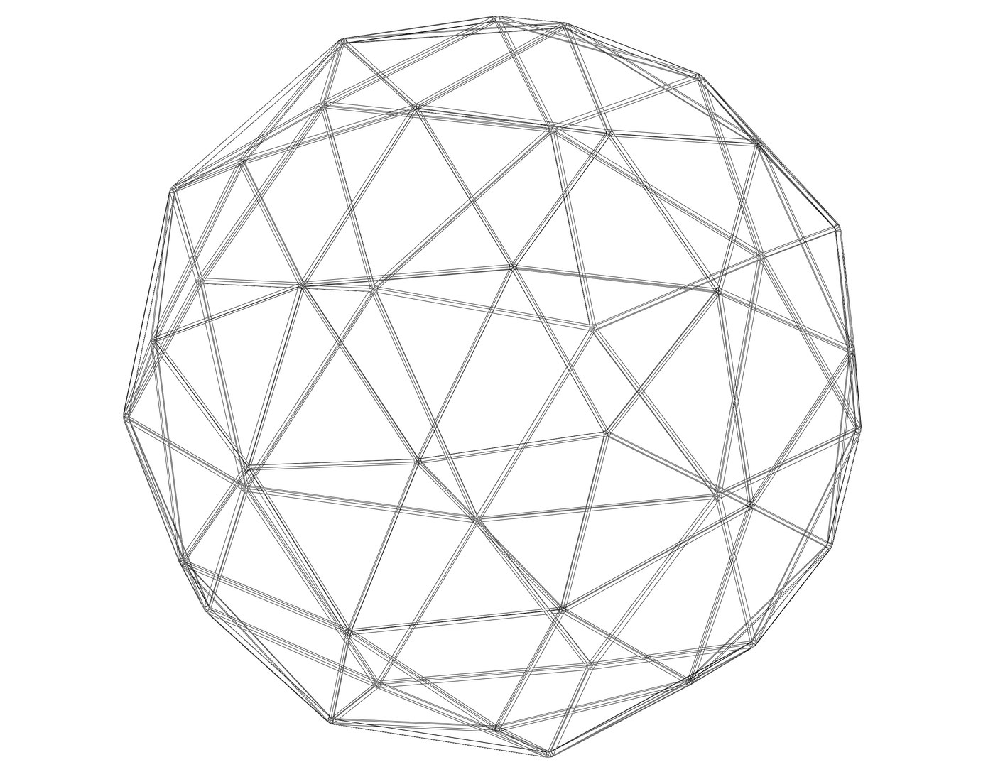 Wireframe Shape Geodesic Polyhedron Sphere 3D Model - TurboSquid 2162804