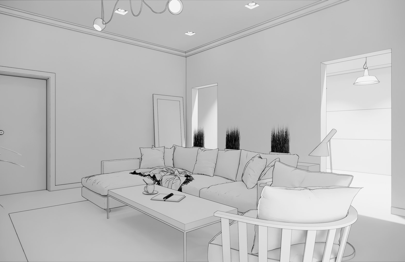 Family Room Revit Model - TurboSquid 1537019