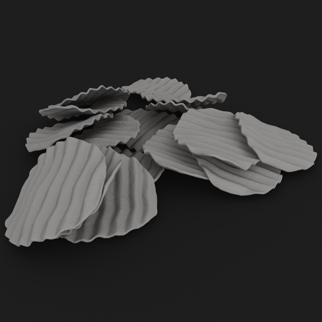 Realistic Veggie Chip 3ds