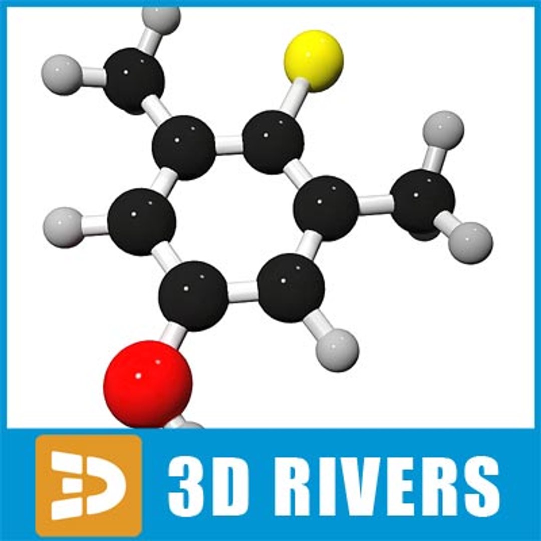 Dettol Molecule Structure 3d 3ds