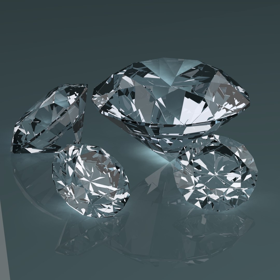 3D Cut Diamonds - TurboSquid 1470456