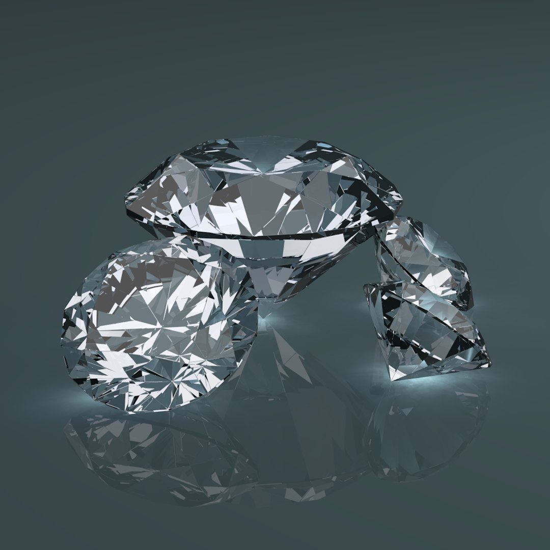 3D Cut Diamonds - TurboSquid 1470456